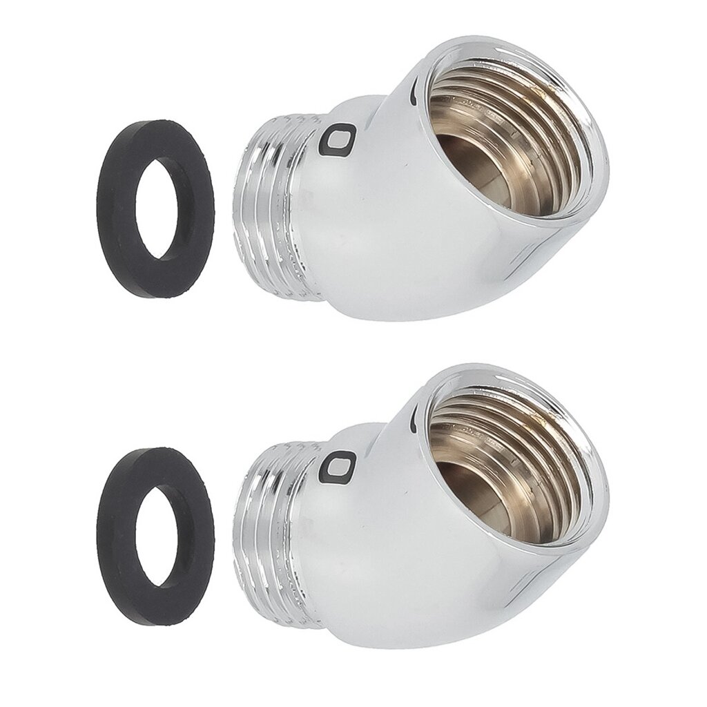 Переходник Углов Наклона Душевой Головки с Уплотнительными Кольцами 145-Градусный Соединитель Колена Шланга для душа Простая Установка для Ванной комнаты