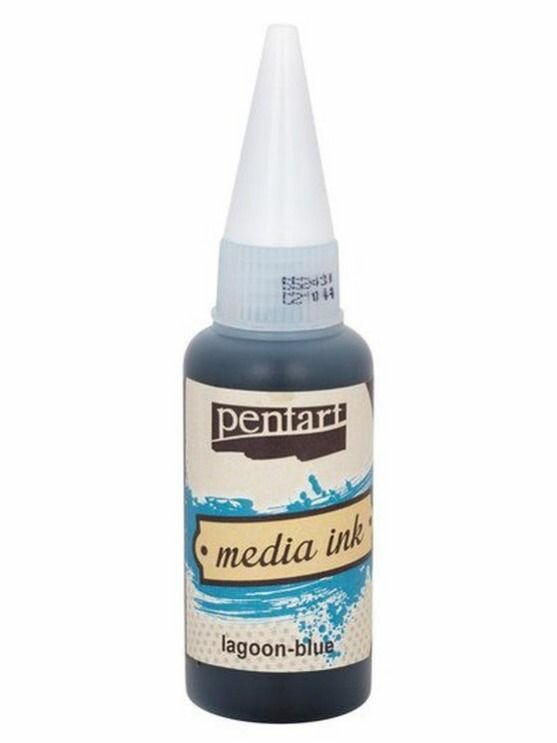 Pentart Чернила для рисования, 20 мл, голубая лагуна