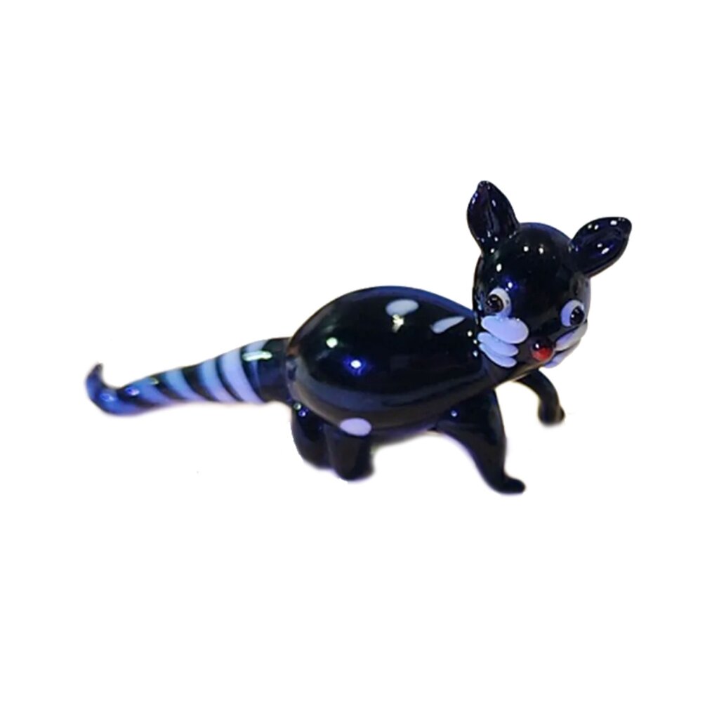 Старинные Стеклянные Фигурки Черных Кошек Ручной Работы, Домашние Декоры, Декоративное Украшение Для Полки, Офисный Автомобильный Дисплей