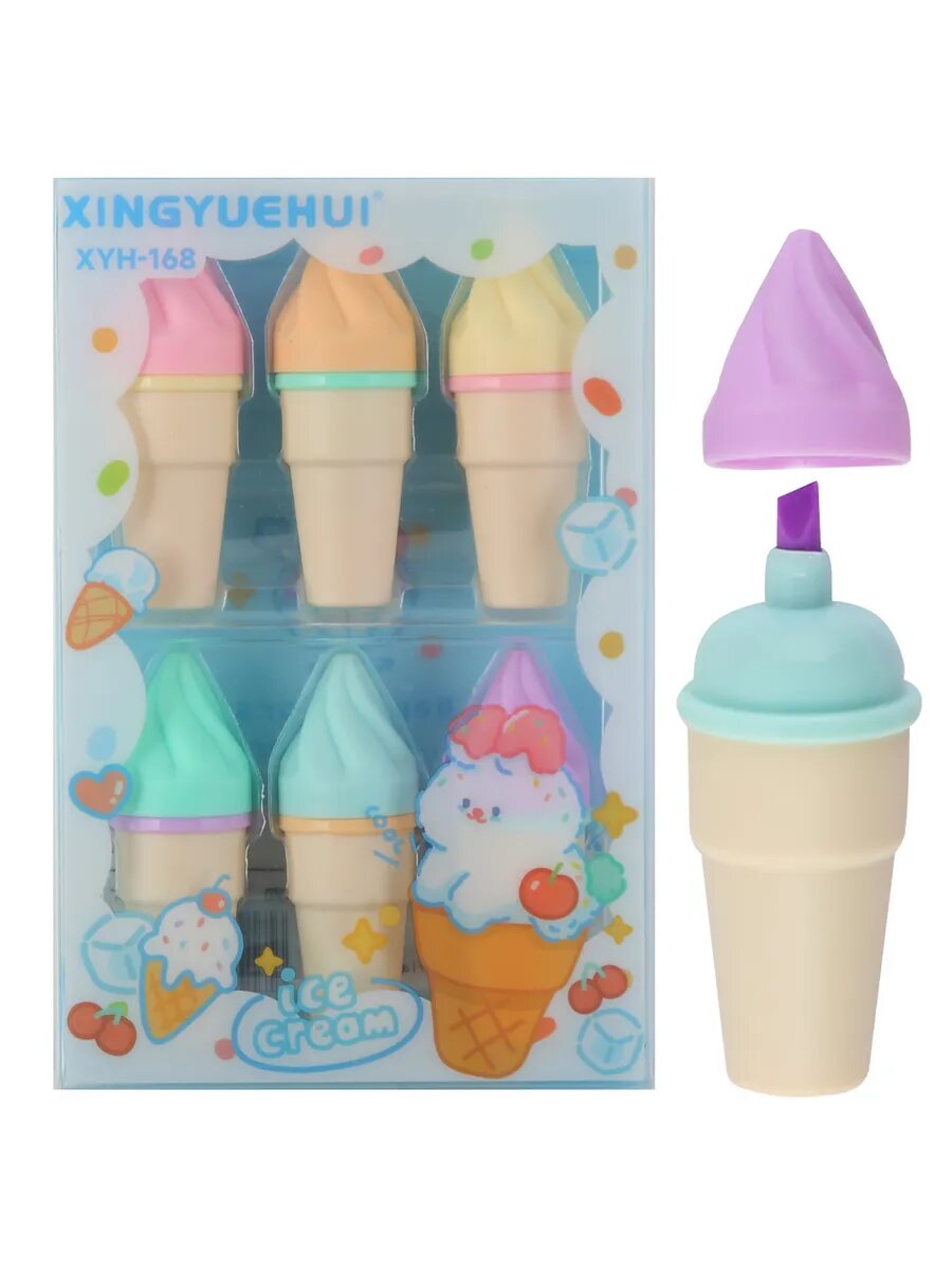 Набор перманентных маркеров 6 шт 1-4 мм