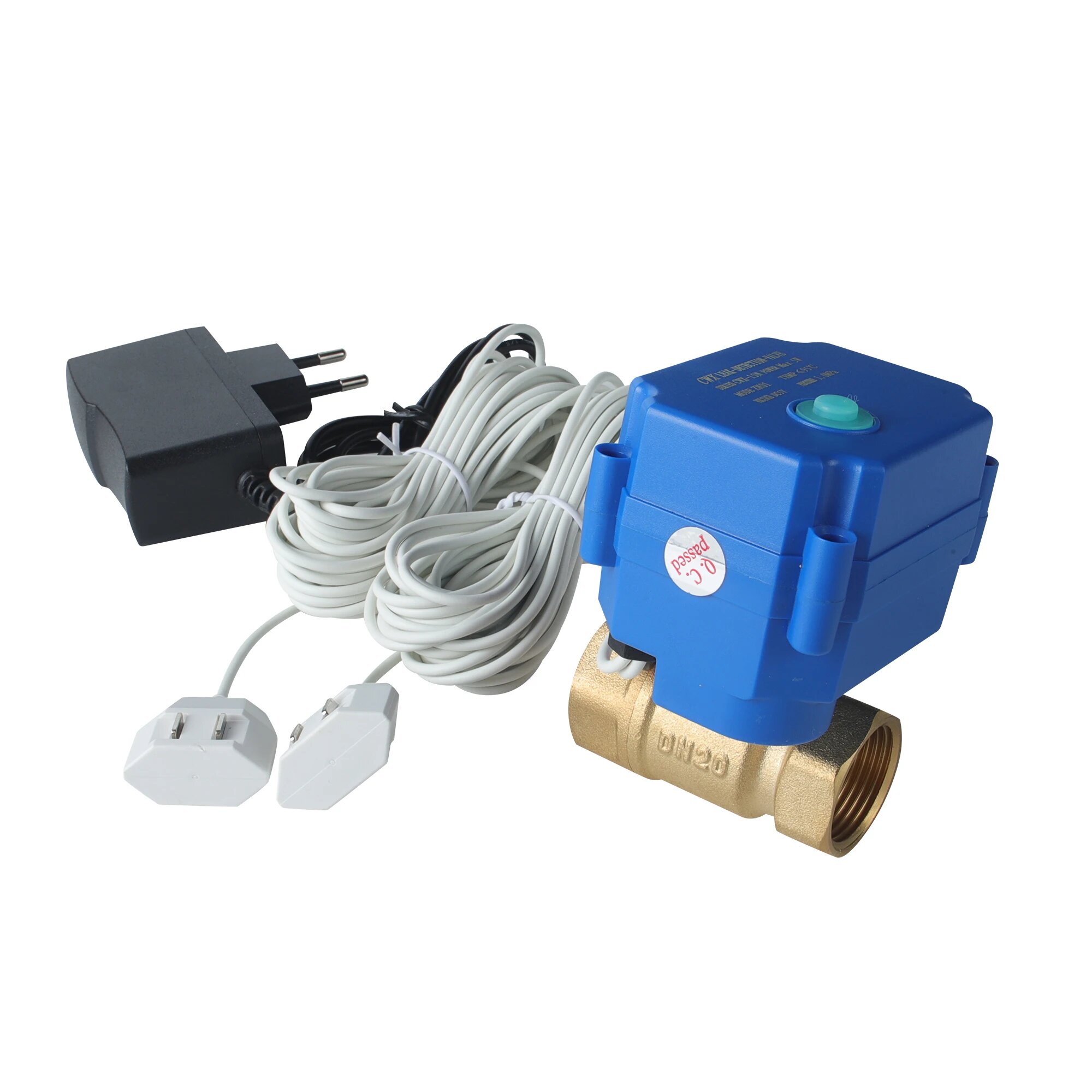 Умная система защиты от перелива воды, датчик утечки воды DN20, клапан и датчик воды для защиты труб