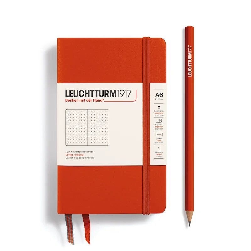 Leuchtturm1917 A6 карманный блокнот Красный, Fox red dot array