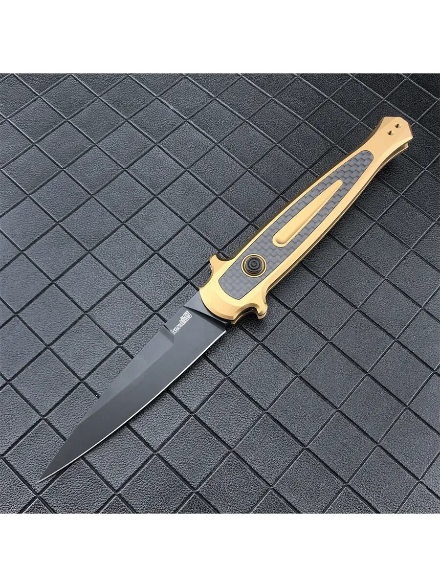 Полностью черный автоматический складной нож Kershaw