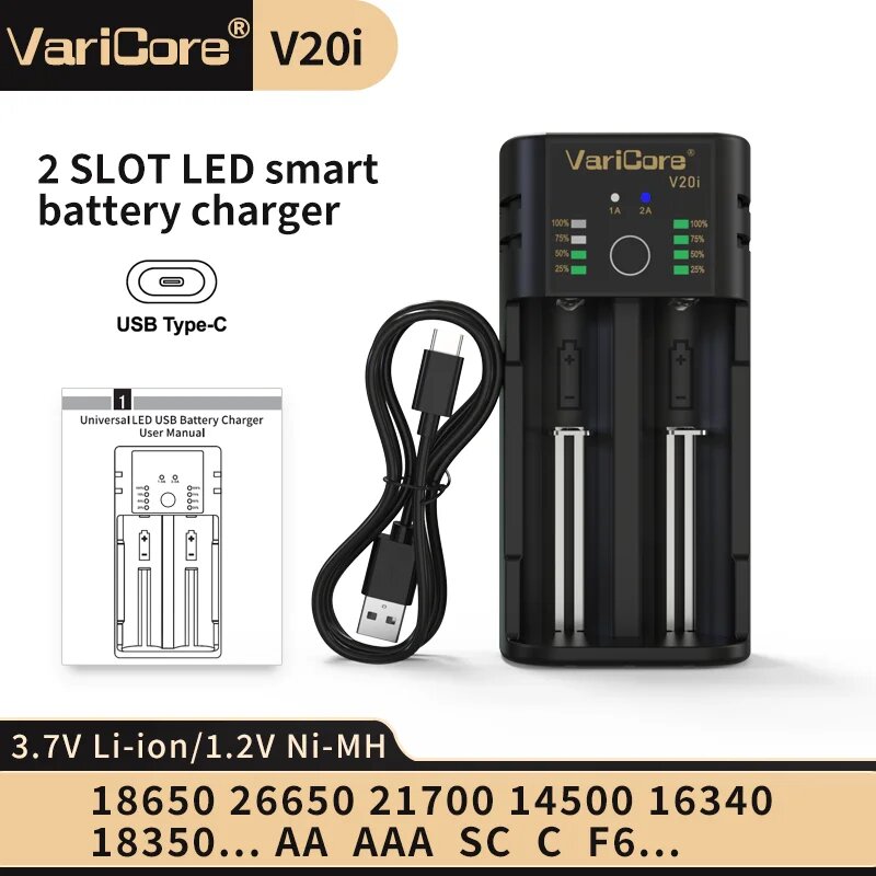 Умное зарядное устройство для аккумуляторов 4 слота V20i-USB