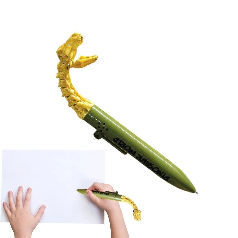 Гелевая ручка с изображением динозавра, гладкая быстросохнущая шариковая ручка для снятия стресса, гелевая чернильная ручка, кляп, реквизит для шутки, открытая для школьного офиса