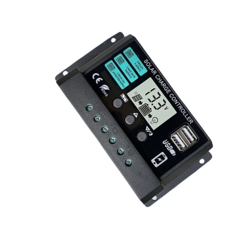 Солнечный контроллер 12/24В 100А с ЖК-дисплеем 30A