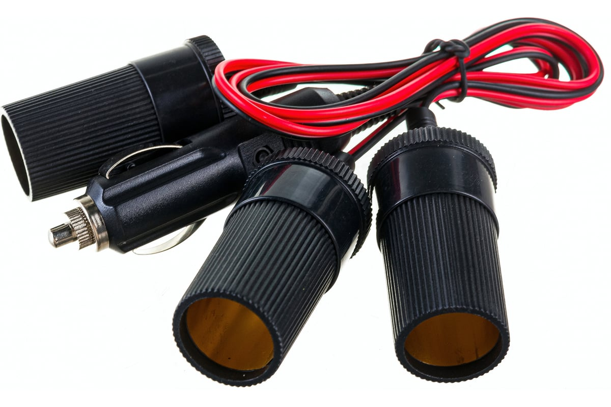 Разветвитель автоприкуривателя Rexant 3 гнезда шнур {16-0221}