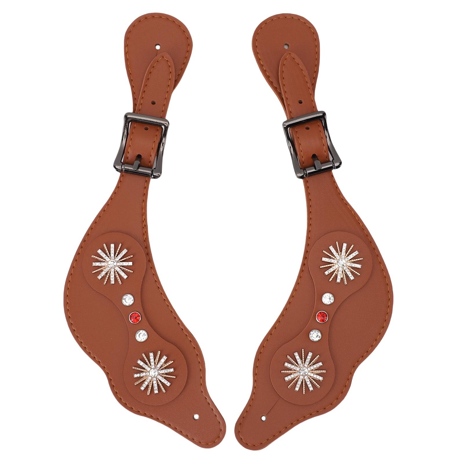 Споры ремни западного страза Floral Boots Vintage Spur Респлики для конных гонщиков регулируемая длина ручной работы вручную