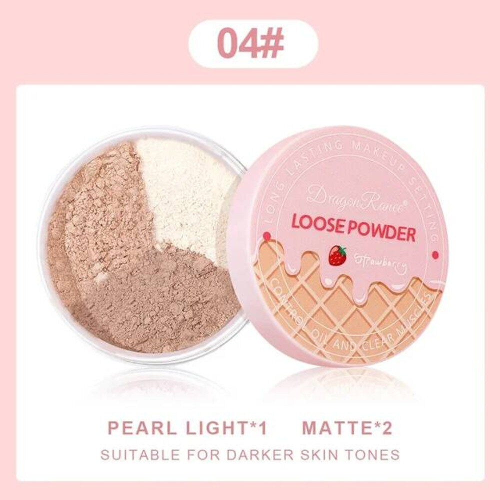 3Color Matte Loose Powder — водостойкая фиксирующая пудра для контроля жирности кожи, естественный ровный финиш