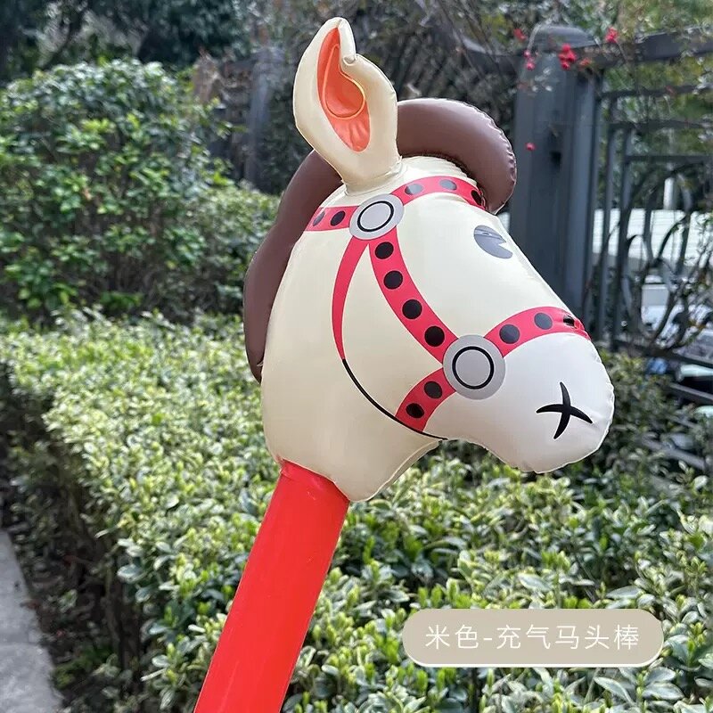 Надувной конь Hobby Horse, для хоббихорсинга, 1-18 лет, коричневая — фото 1