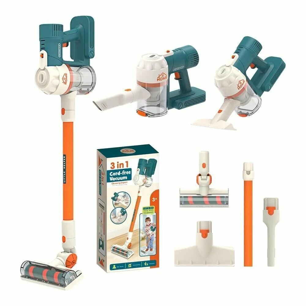 Набор для уборки детский, с пылесосом и аксессуарами, для девочек и мальчиков