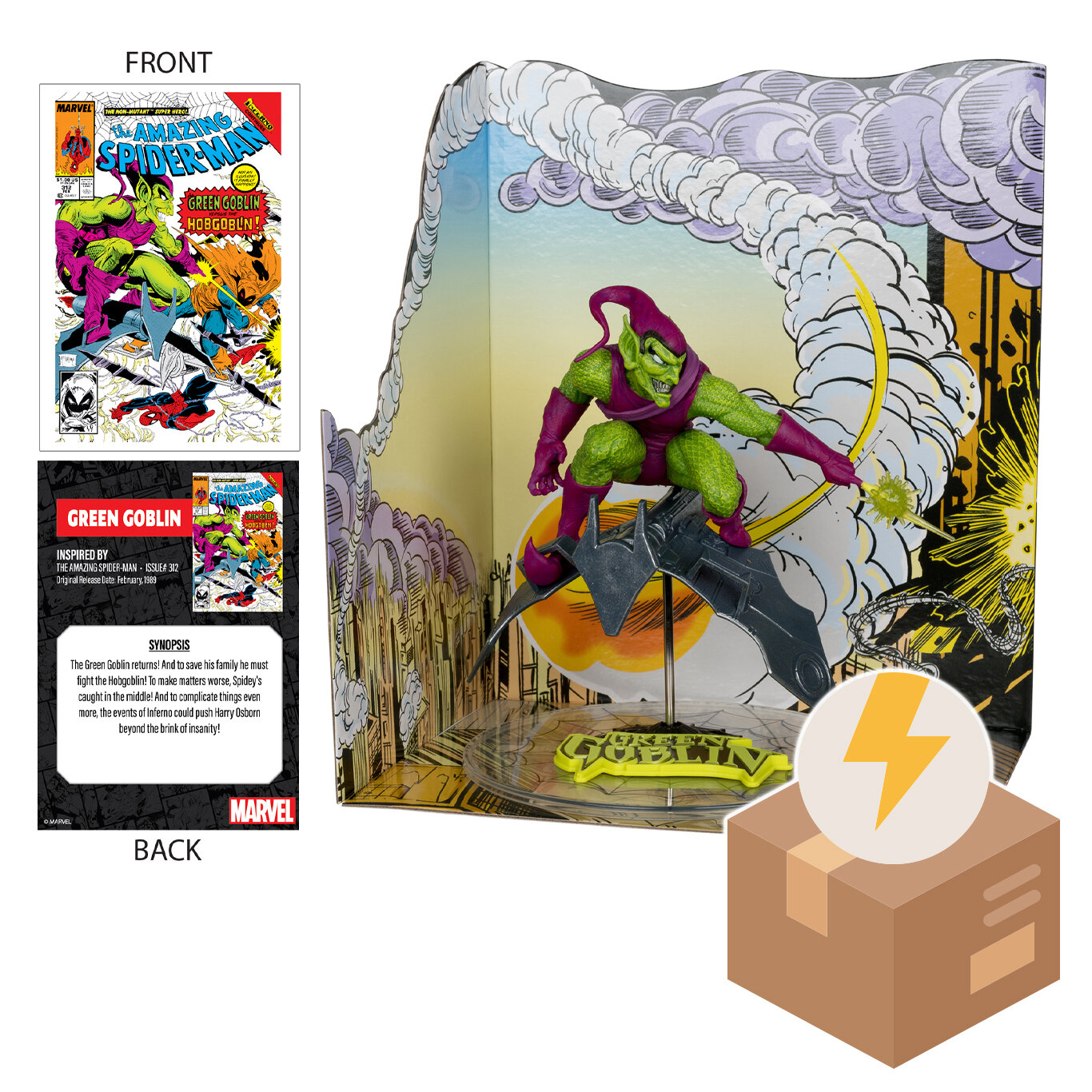 Фигурка коллекционная Зеленый Гоблин "Диорама" Эксклюзив от McFarlane Toys уценка