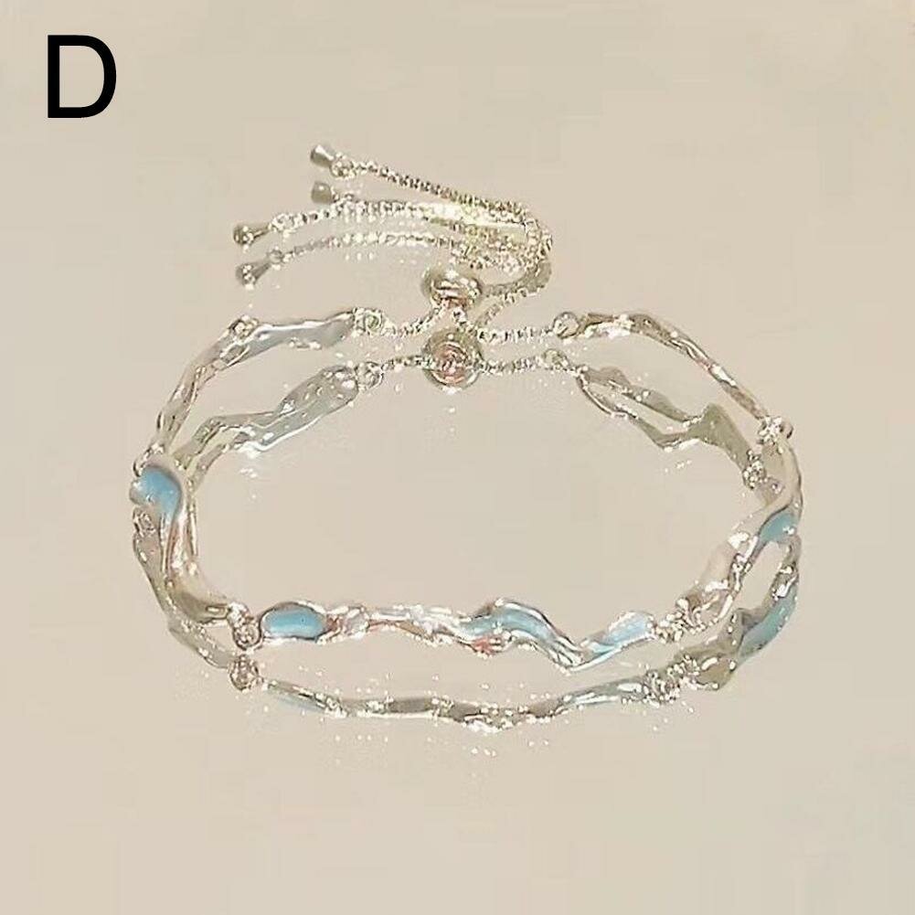 Браслет из кристаллов с изображением луны, цветущей сакуры и банта