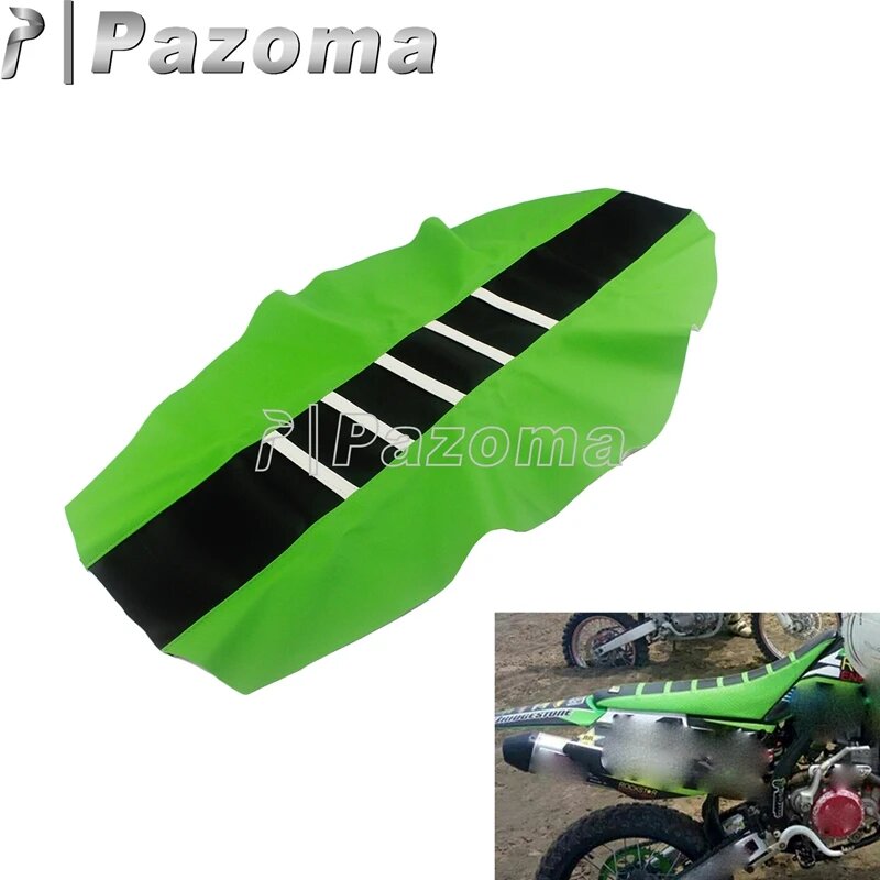 Универсальный ребристый чехол на сиденье для мотокросса, эндуро, тяговый захват Зеленый, green black