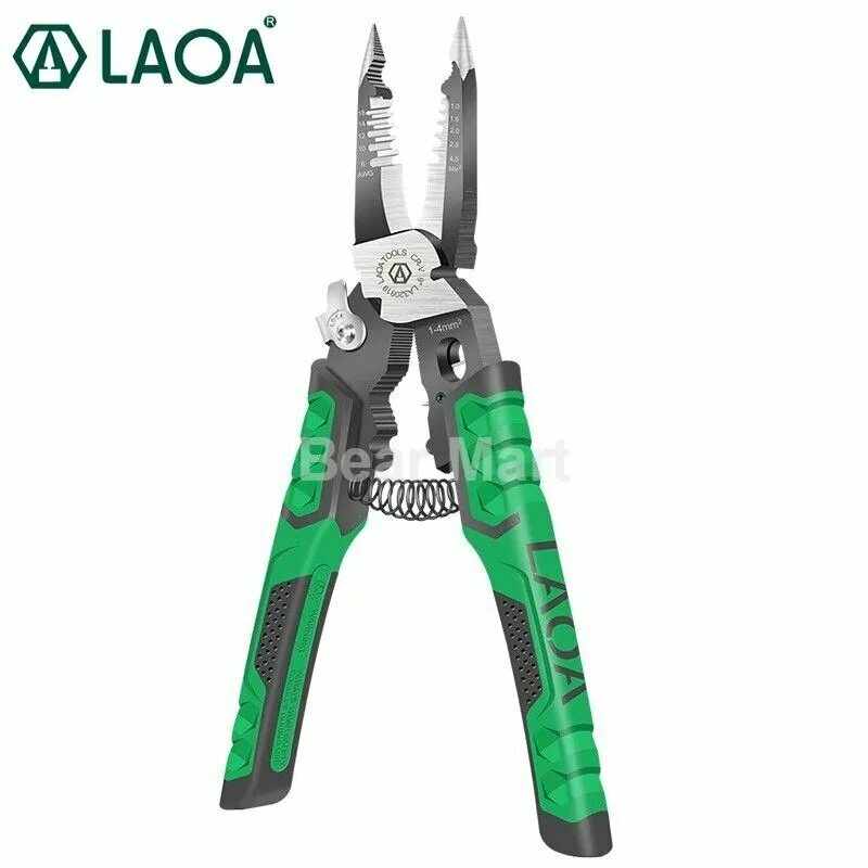 Многофункциональные плоскогубцы 9 в 1 /LAOA LA320919/Плоскогубцы электрика цвет случайный