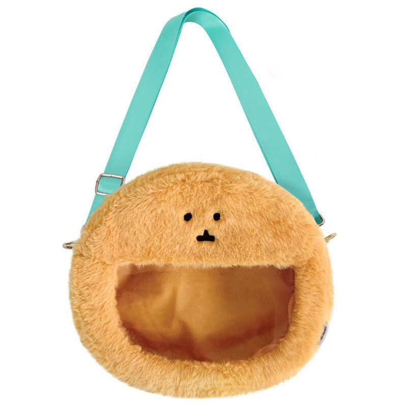 Joke bear character plush satchel bag with spacious storage for casual use mole cola pie bag