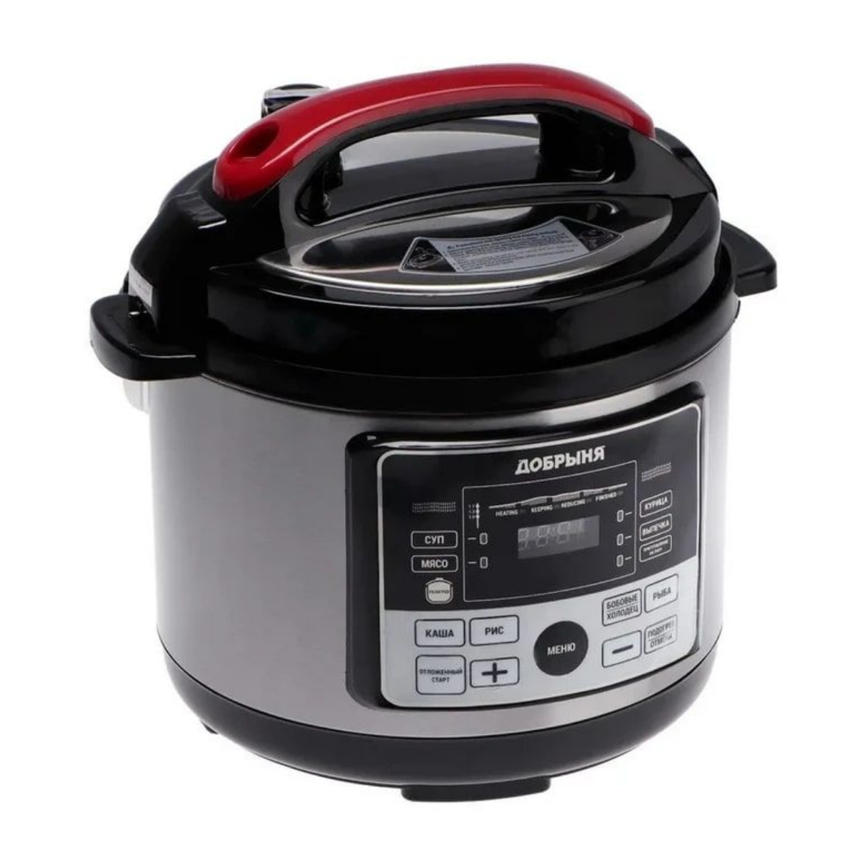 Мультиварка-скороварка Добрыня DO-1022, серебристый, 5 л, 1000 Вт