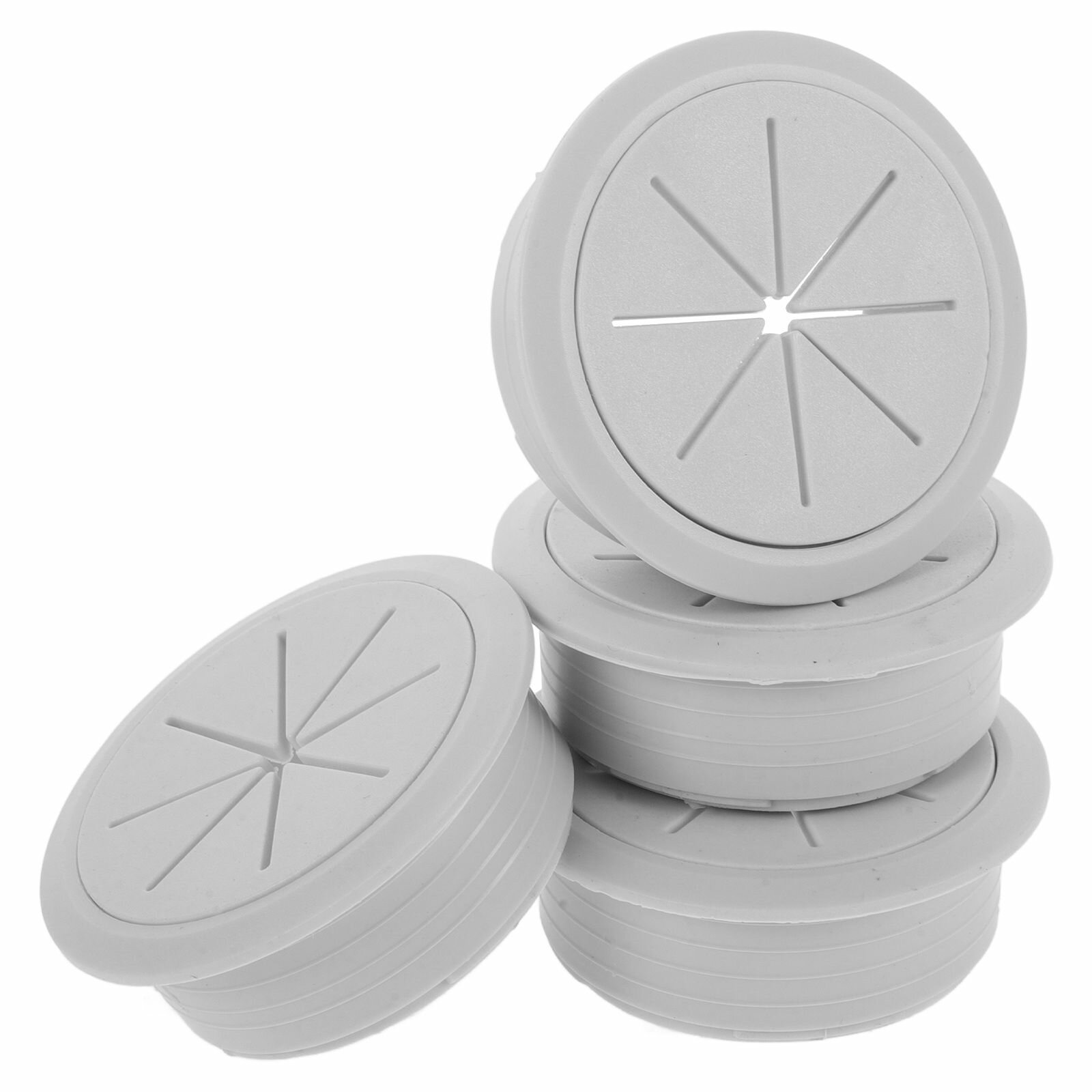 Органайзер Проводов, Кабельный Громмет, Круглый, Белый, Для Компьютерного Стола, 4 Шт