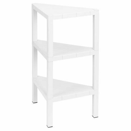 Этажерка NATURE 3ПОЛКИ угловая белый 330*330*725 БП