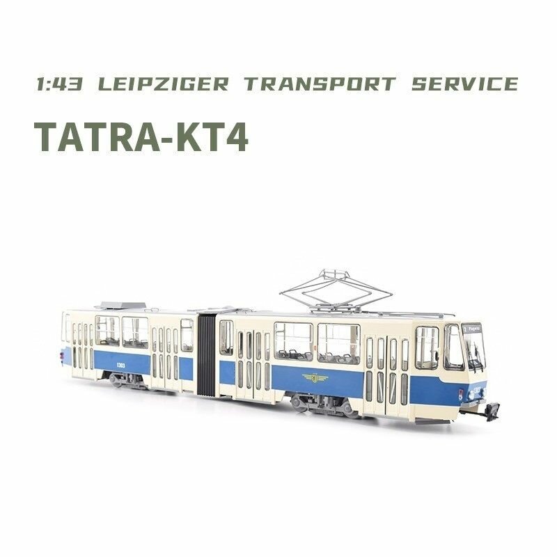 Имитационная модель трамвая Tatra-KT4 Leipzig, синяя модель автобуса PCL47188