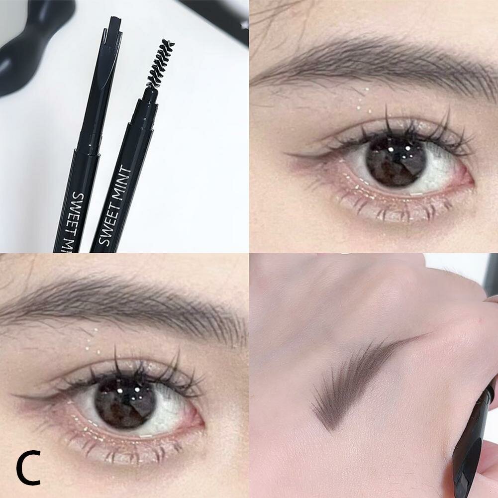 SWEET MINT Double-ended Eyebrow Pencil Waterproof Non Eye Smudging Makeup H2I7