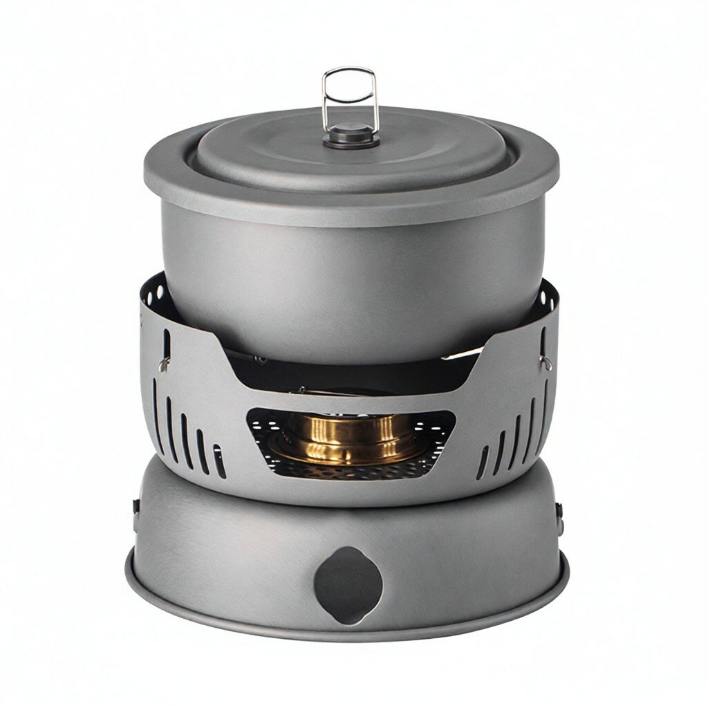 Набор для походного приготовления пищи Camping Cookware Portable Camping для трекинга, пикника, барбекю, материал: твердый алюминий, нержавеющая сталь и медь, размер упаковки: 22*22*11.5см, вес упаковки: 1170г, в комплект входят: 1 горшок 1.7 л, 1