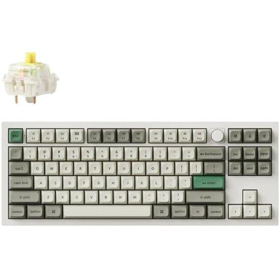 Клавиатура Keychron Q3 Max, Banana Switches, беспроводная, Shell White (Q3M-P4P-RU)
