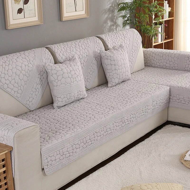 Двухсторонние хлопковые чехлы для диванов, подушка, всесезонное полотенце для дивана, современное простое покрывало для угловой кушетки в гостиной, полотенце с подлокотником