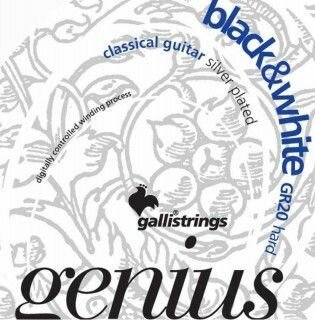 Струны для классических гитар GR20 Genius Black&White, GALLI (Пр-во Италия)