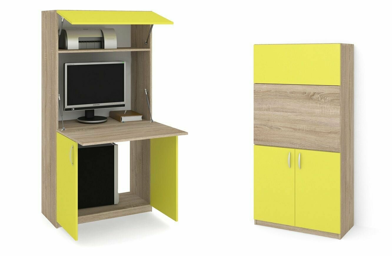 Стол-трансформер Школьник-8 ЛДСП дуб сонома, лайм