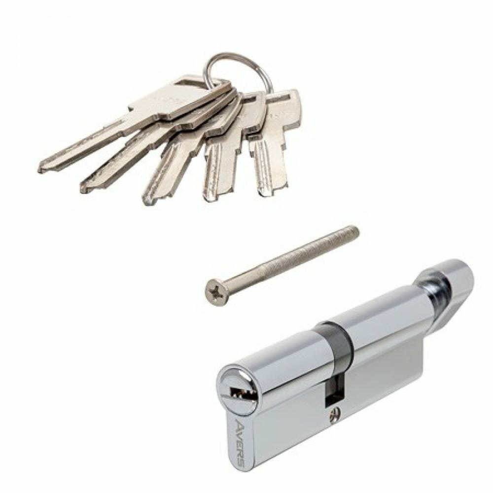 Цилиндровый механизм AVERS ZM-9040/50C-C-CR 22793 00022793 гальваническое хромовое покрытие с вертушкой