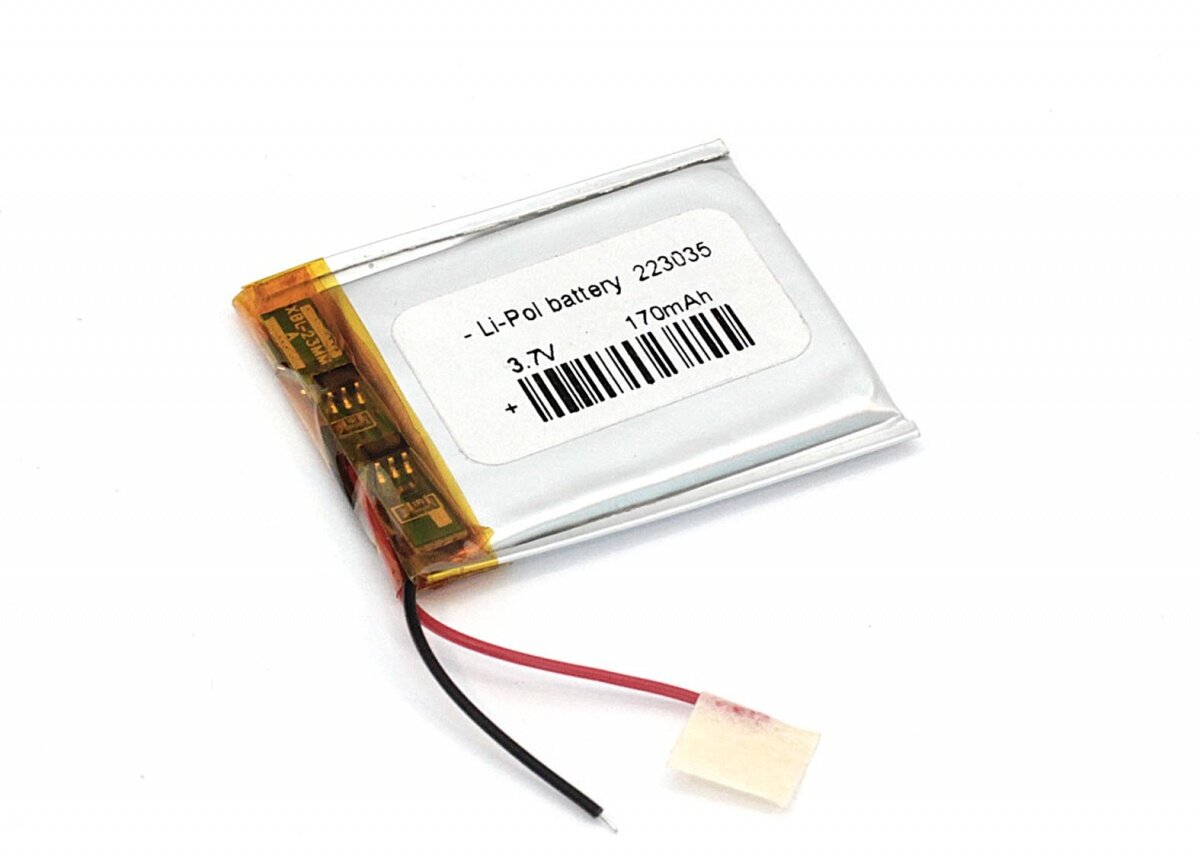 Аккумулятор Li-Pol (батарея) 2.2x30x35mm 2pin 3.7V/170mAh