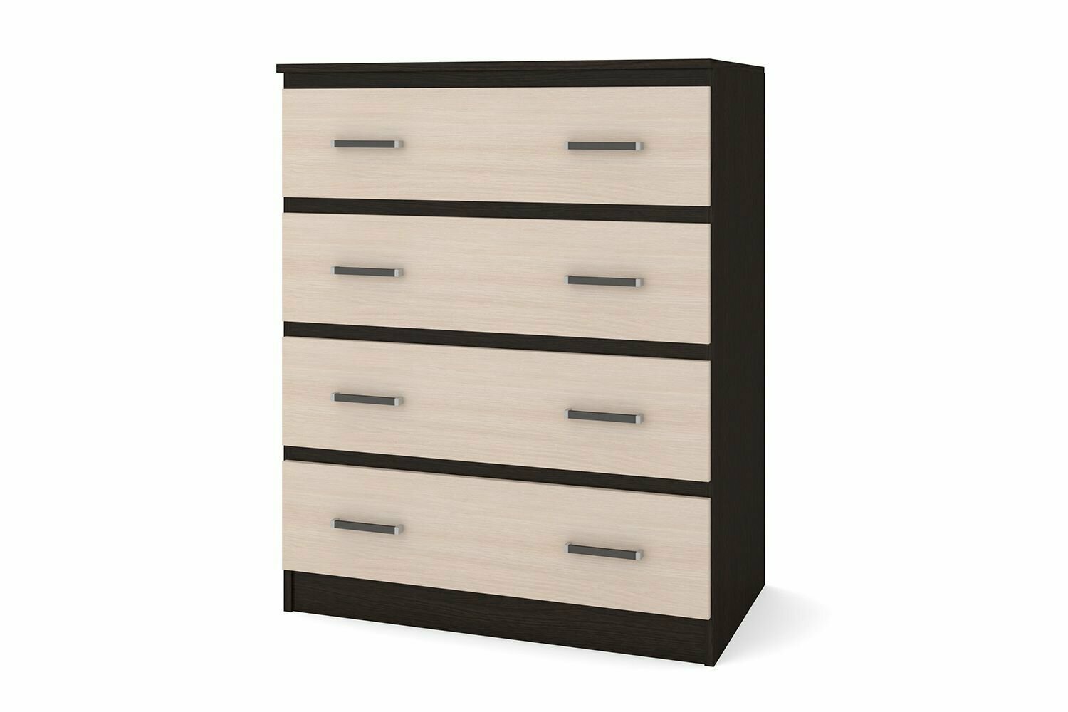 Комод К-18 80х43х99 4 ящика, венге цаво, дуб млечный