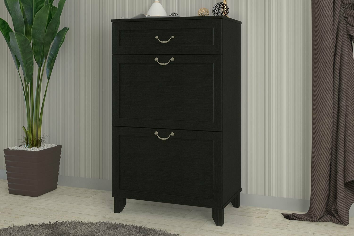 Комод Ренди 8М 70х40х120 венге цаво, рамка квадро МДФ, ножка №3