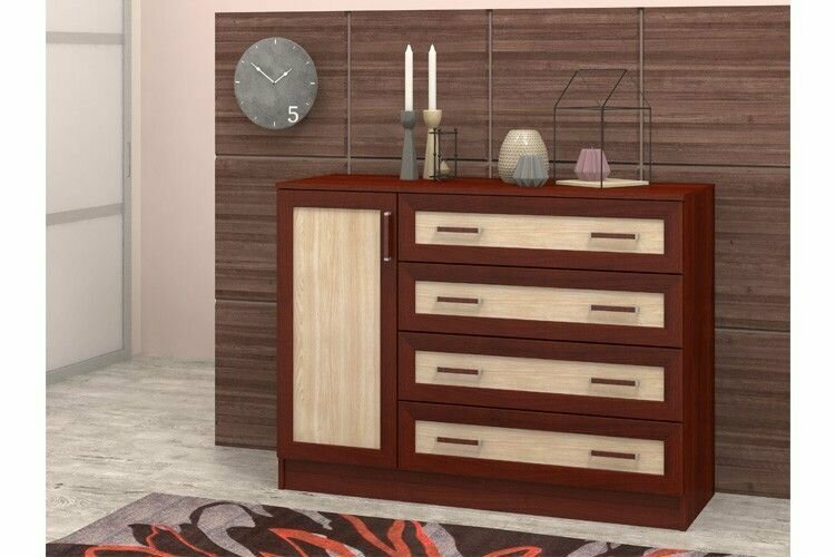 Комод Арлен 8 ноче мария луиза, ясень шимо светлый, рамка квадро