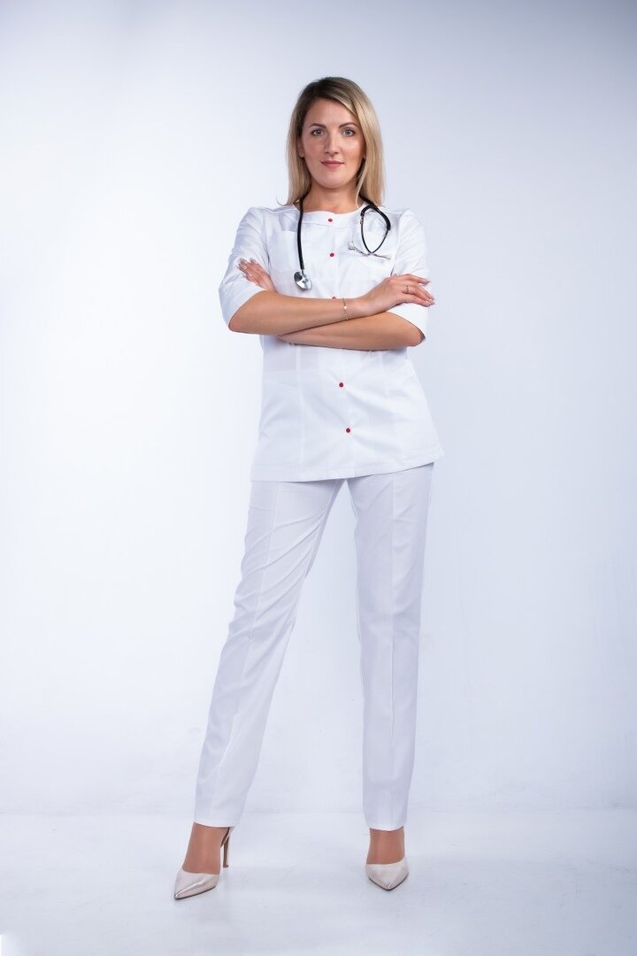 Костюм Жасмин(белый 3/4 рукав) медицинский 42