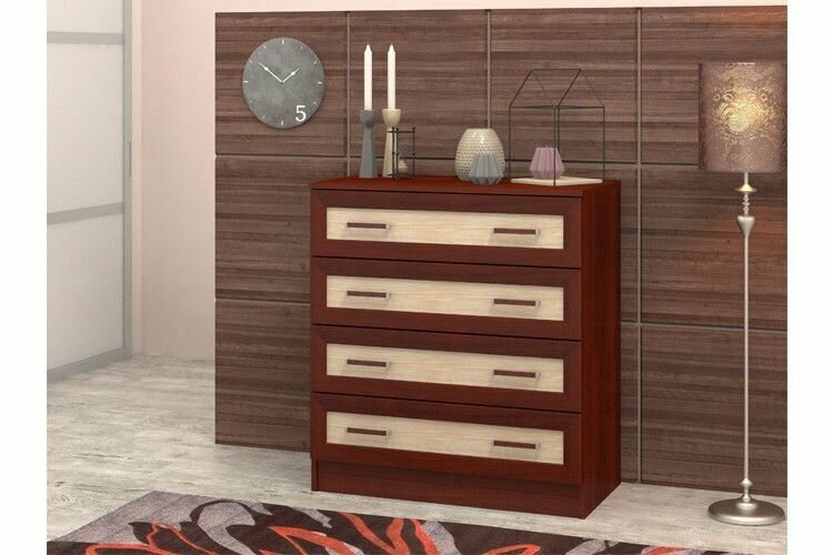 Комод Арлен 5 ноче мария луиза, ясень шимо светлый, рамка квадро