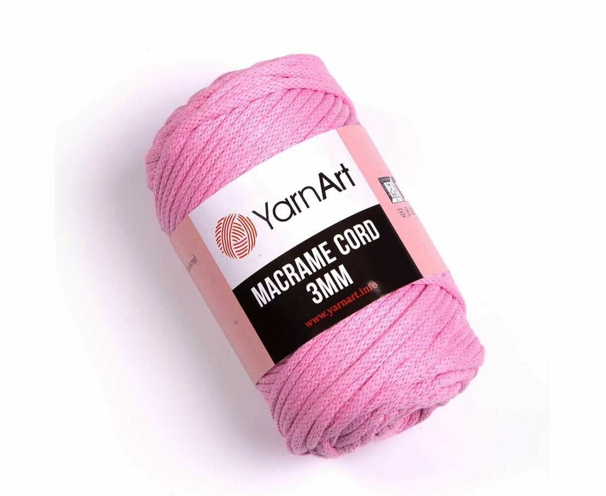 YarnArt Макраме Rope 3mm №762 (розовый)