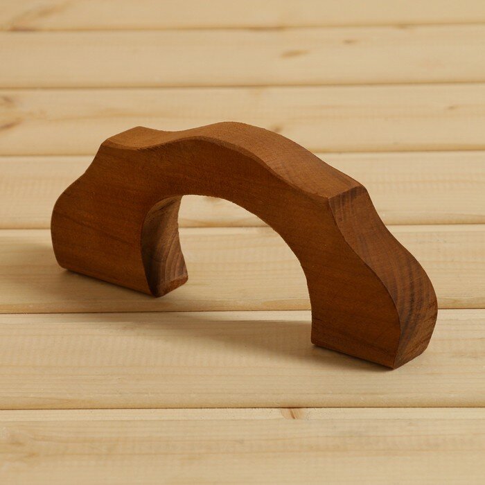 Ручка дверная для бани и сауны, 25×9×2.6 см липа, коричневая, «Добропаровъ»