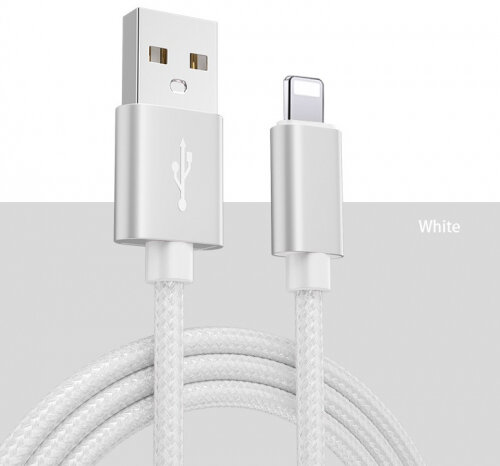 Кабель Ks-is KS-292W-1 USB-Lightning белый 1м