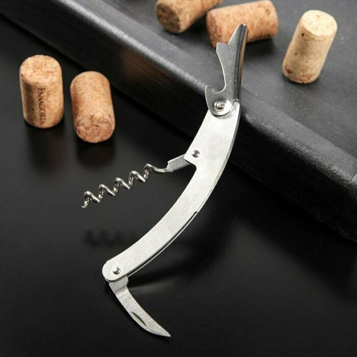 Складной штопор "Simple" из нержавеющей стали