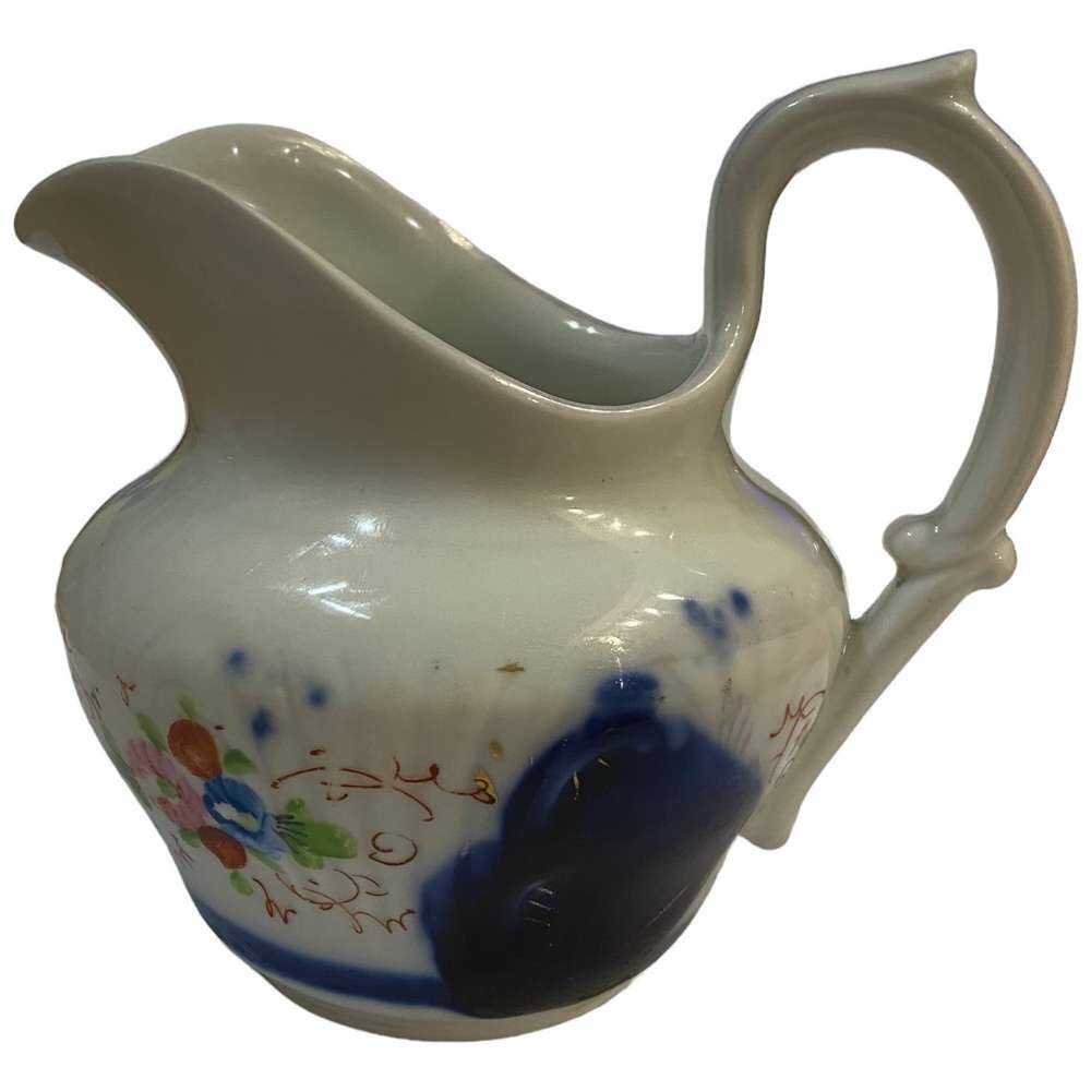 Фарфоровый сливочник, 1889-1917 гг, ручная роспись, Кузнецов, Российская Империя