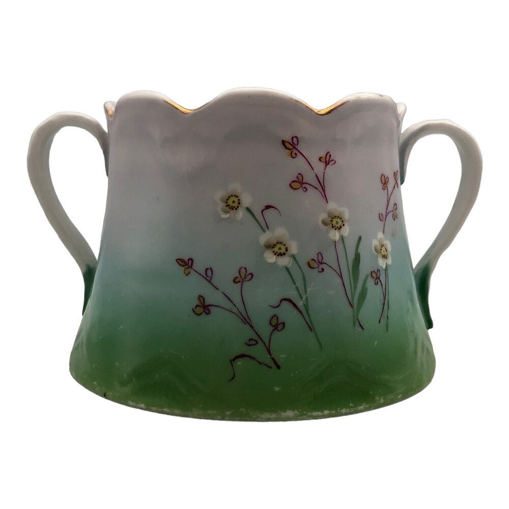 Фарфоровая сахарница "Полевые цветы" 1889-1917 гг, Кузнецов, Российская Империя