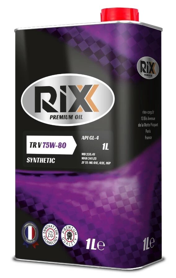 Трансмиссионное масло RIXX TR V 75W-80 API GL-4 1 л RIXX арт. rx0011trv