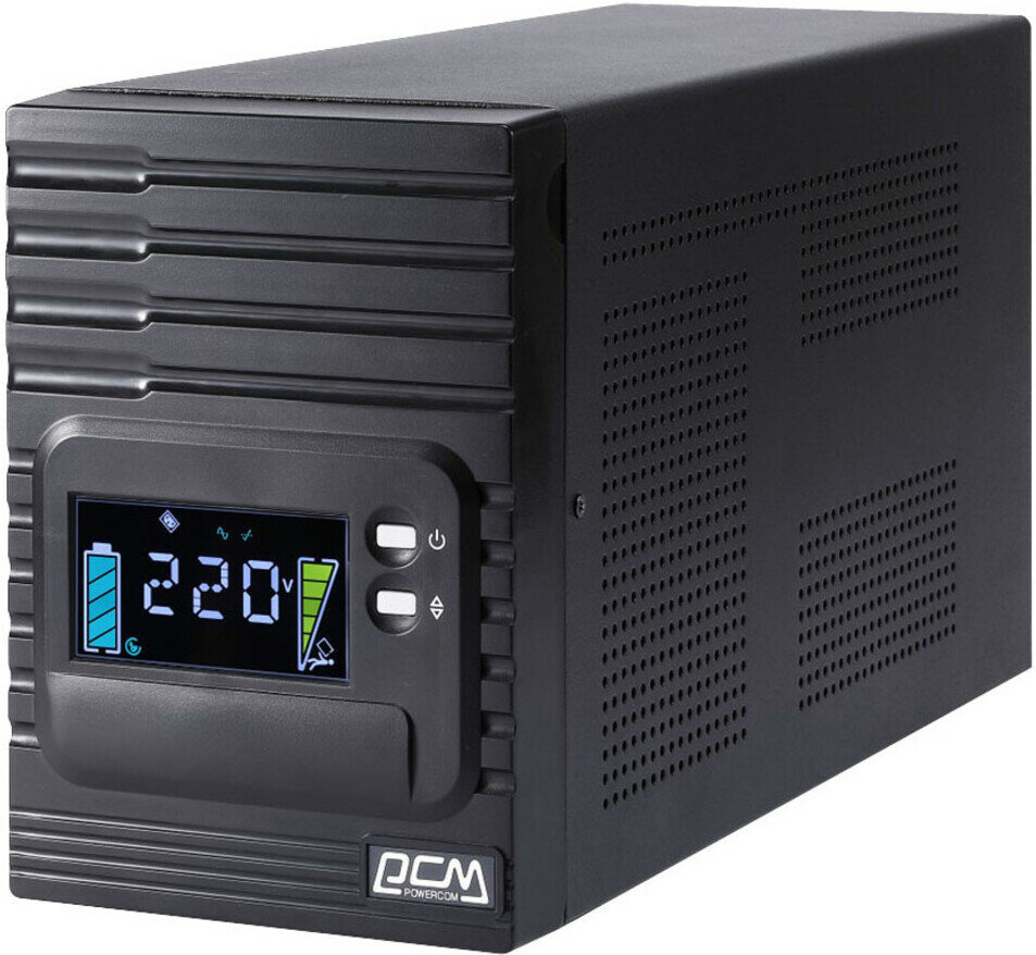 ИБП Powercom Smart King Pro+, SPT-2000-II, LCD, 1600Вт, чёрный