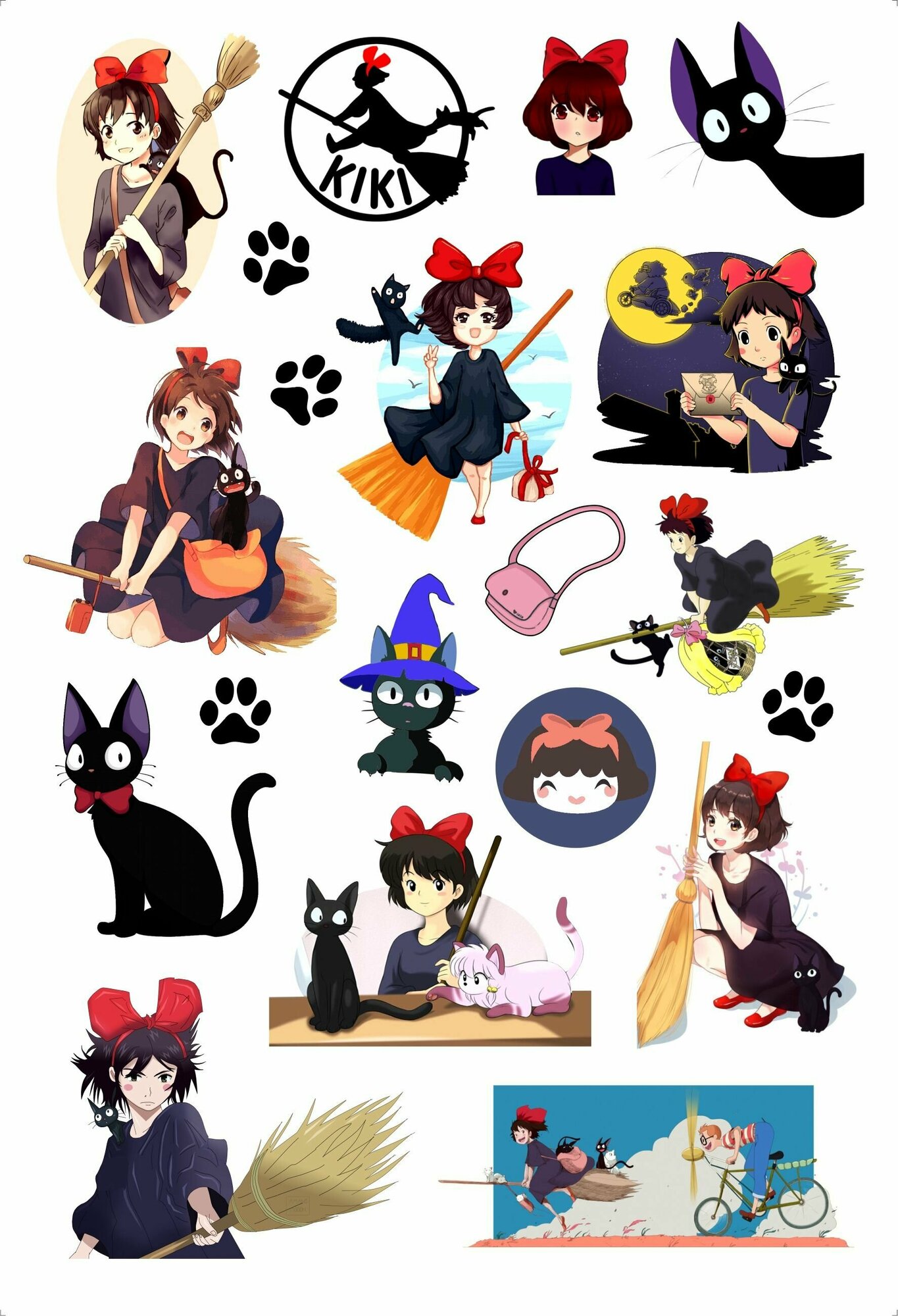 Ведьмина служба доставки наклейки стикеры аниме Majo no Takkyuubin