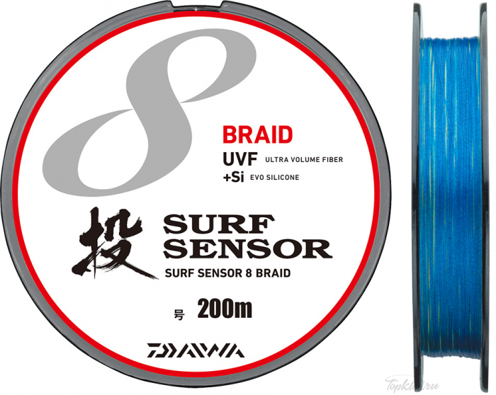 Шнур плетёный PE Daiwa - UVF SURF SENSOR X8 200m #1.2