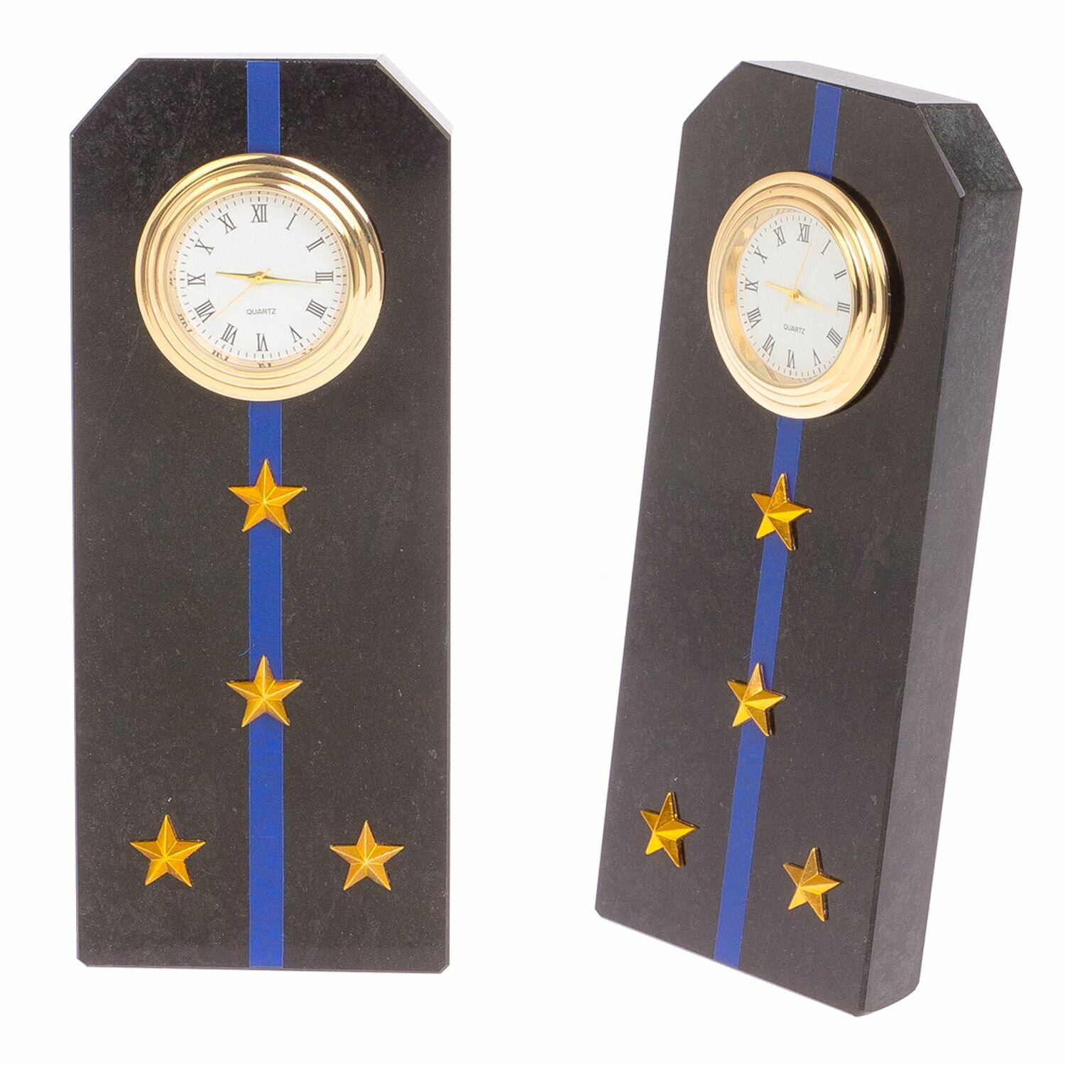 Часы "Погон капитан Авиации ВМФ" из змеевика