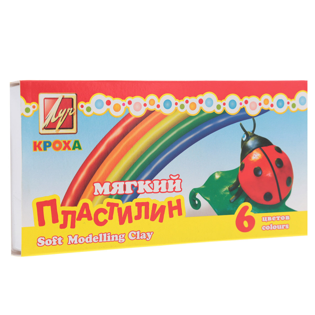 "Луч" Пластилин мягкий "Кроха" 6 цветов, Комплект 6 штук