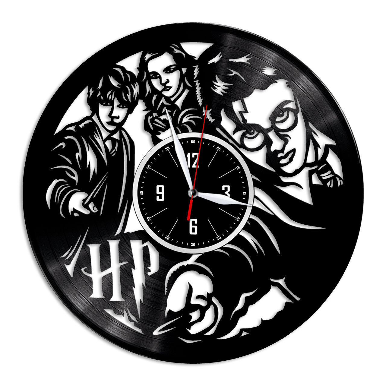 Гарри Поттер - настенные часы из виниловой пластинки